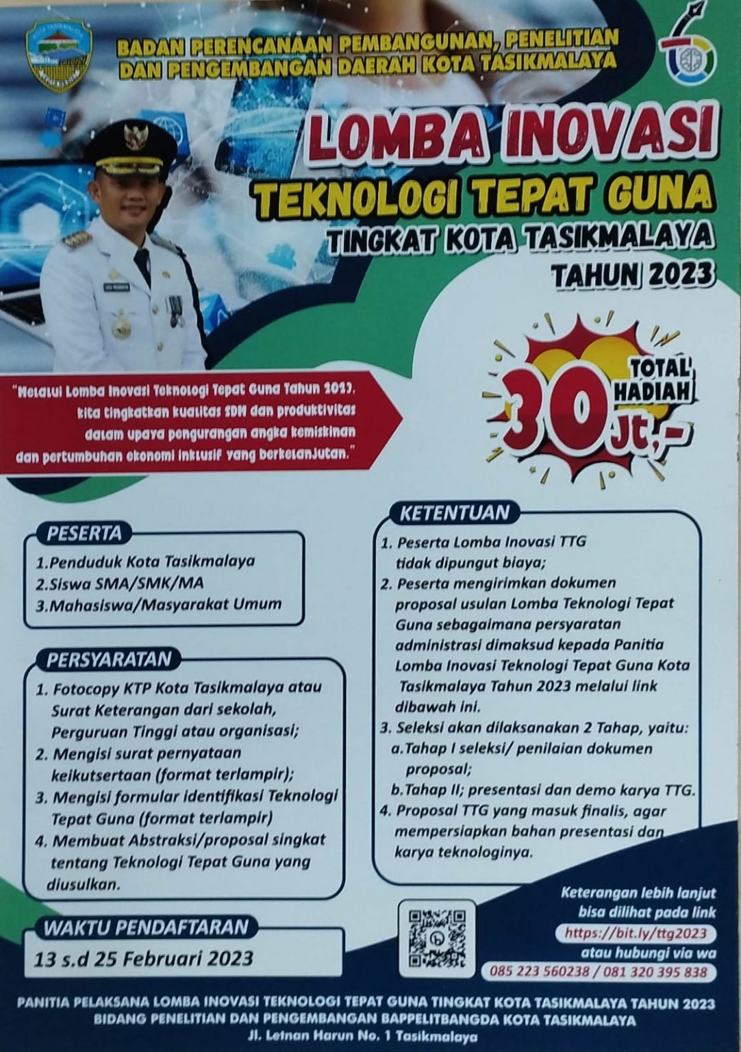 [LOMBA] Inovasi Teknologi Tepat Guna – Informatika